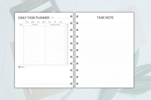 Undated Daily Task Planner Printable - Minimalist Design for Enhanced ...