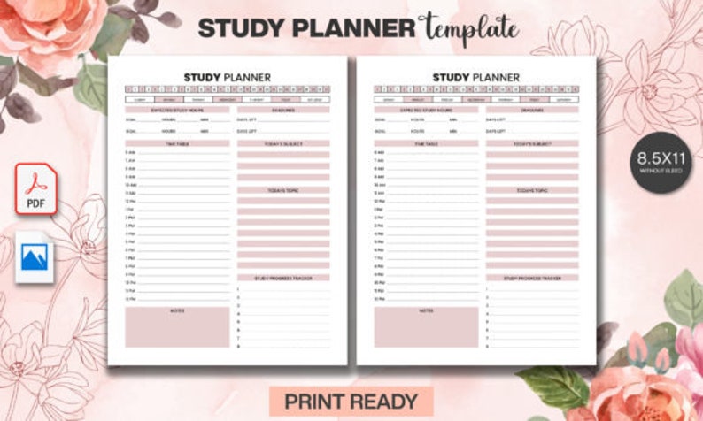 Printable Study Planner | Ultimate Study Planner Template for Students ...