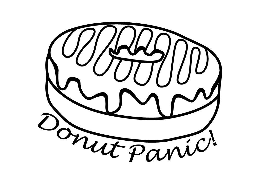 Donut Panic Doughnut Digital Download - PNG - SVG - DXF - Jpeg ...