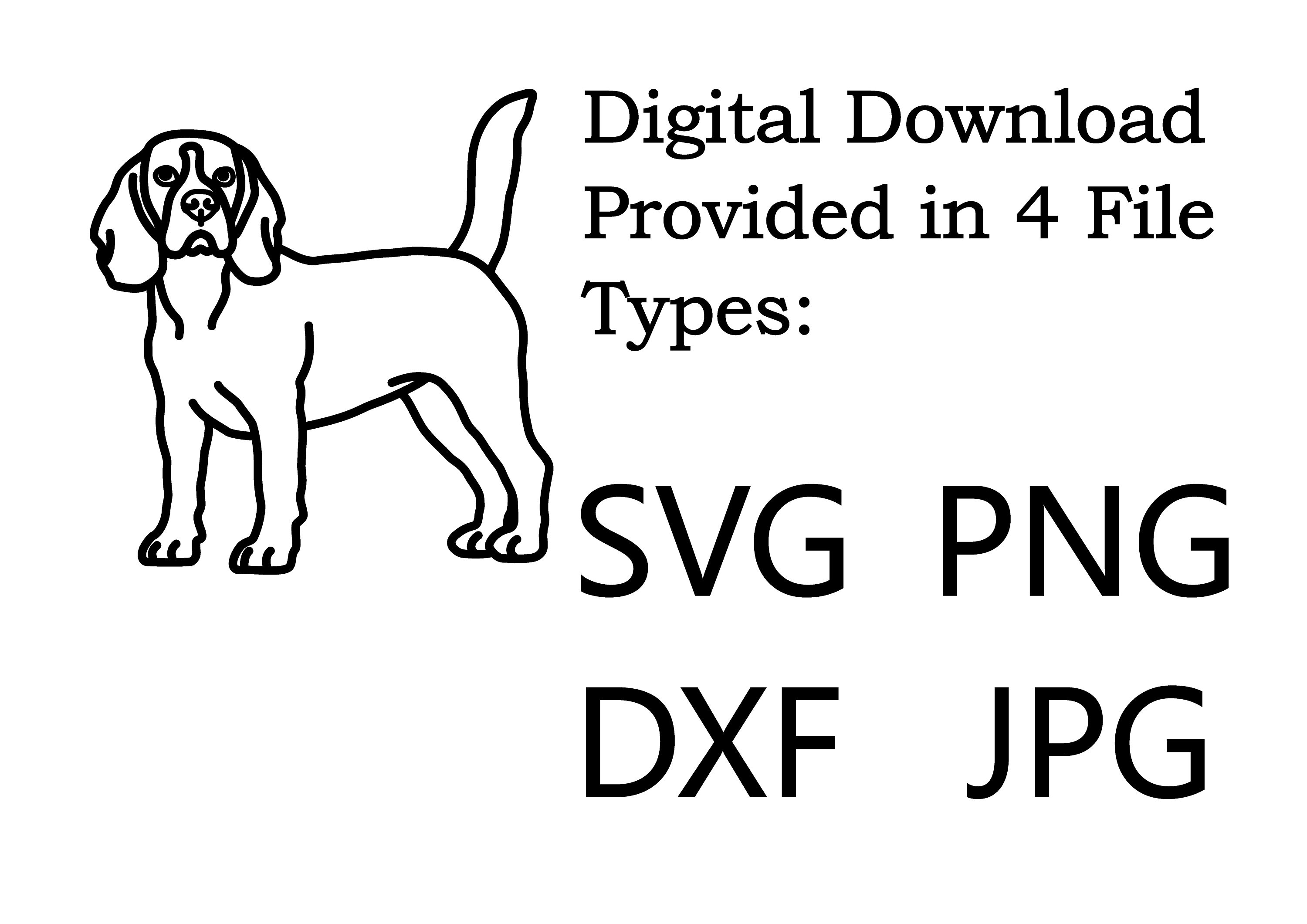 Beagle Digital Download - PNG - SVG - DXF - Jpeg - Instant Download - Etsy