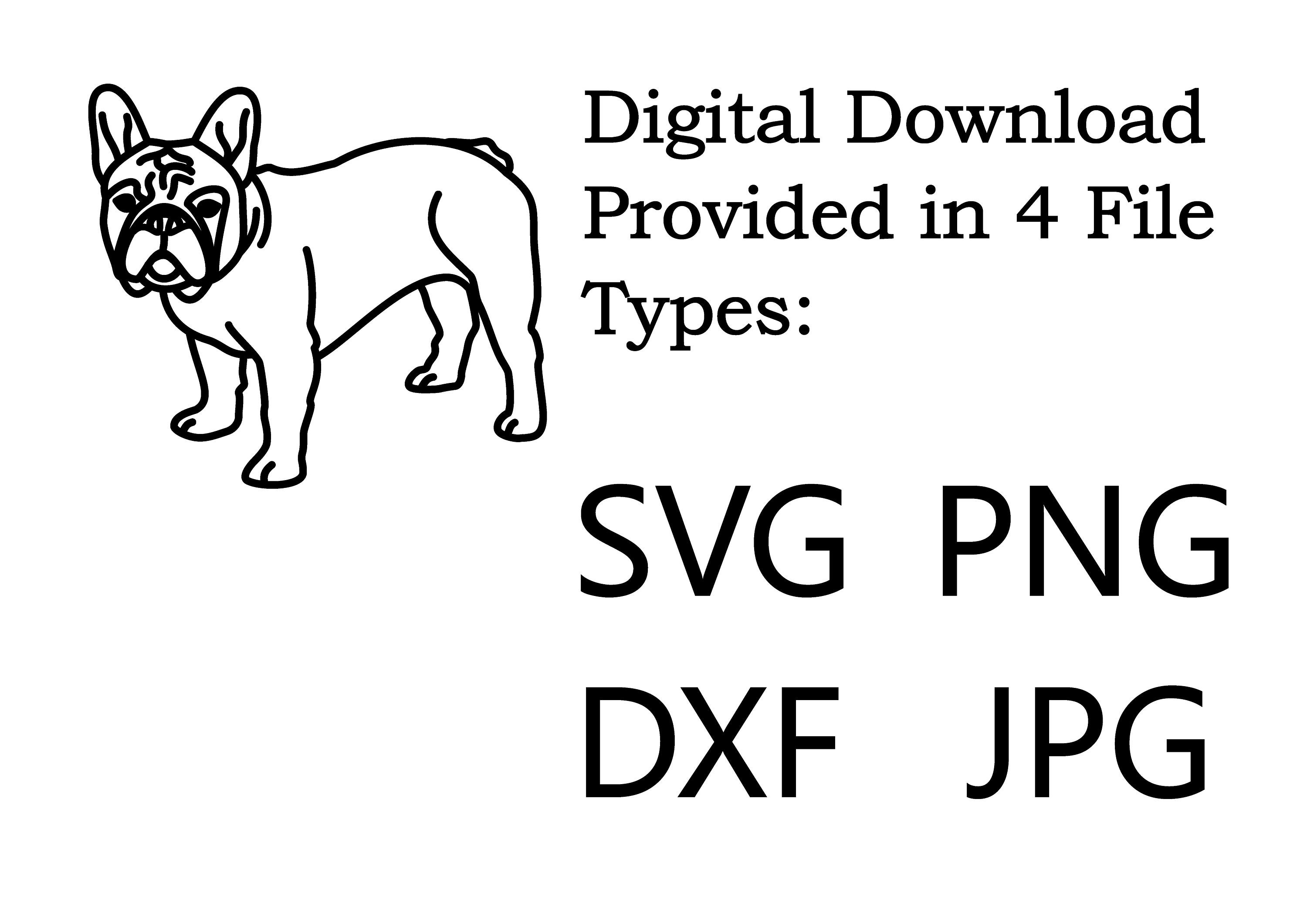 Frenchie Digital Download - PNG - SVG - DXF - Jpeg - Instant Download ...