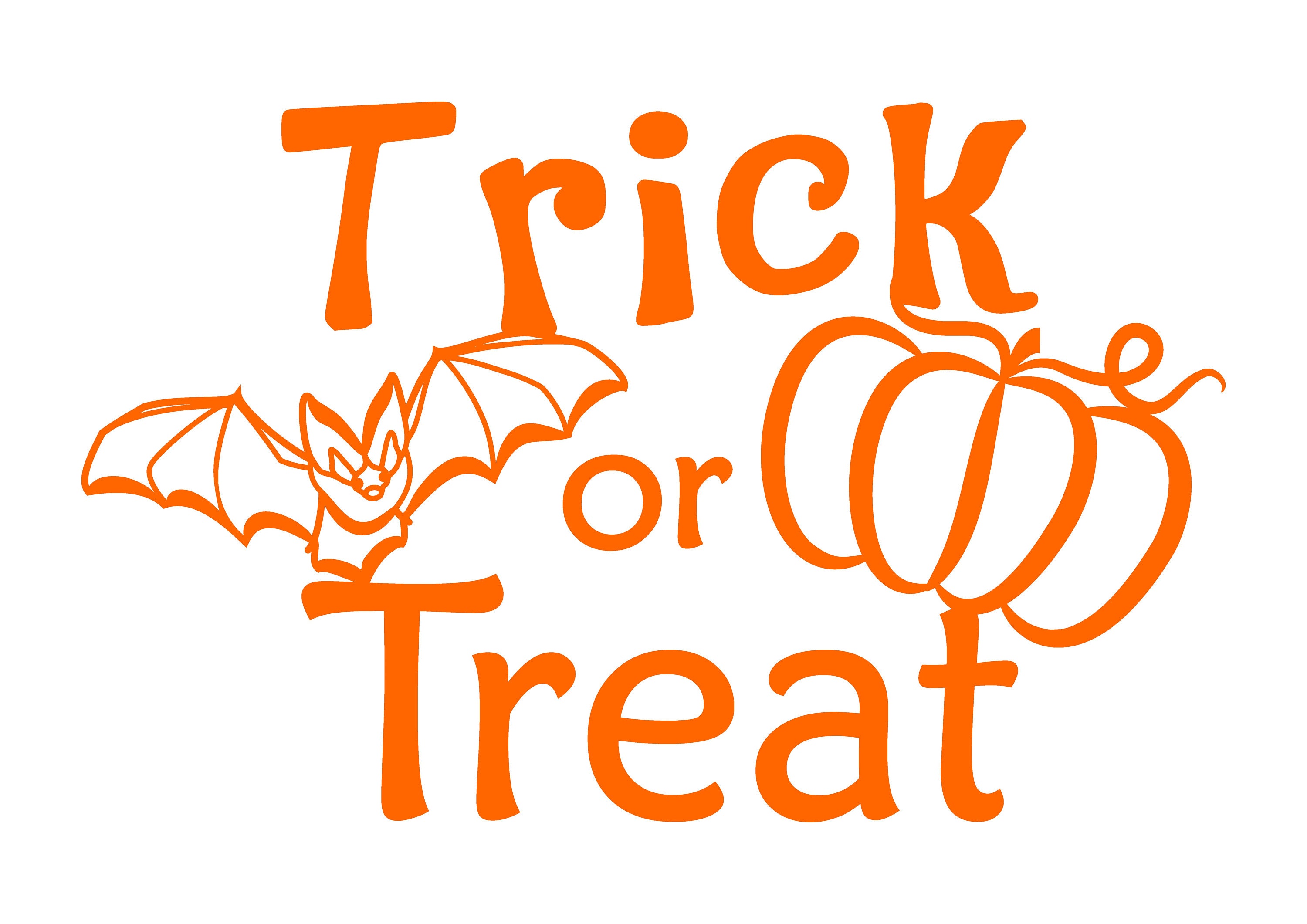 Trick or Treat Digital Download - PNG - SVG - DXF - Jpeg - Instant ...