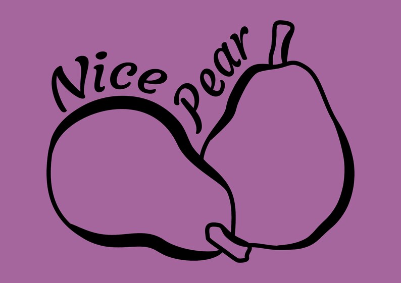 Nice Pear Digital Download - PNG - SVG - DXF - Jpeg - Instant Download ...