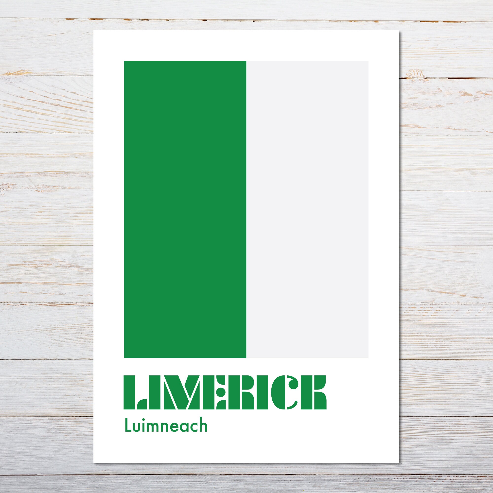 Limerick Print, Limerick Poster, Limerick GAA, Limerick Ireland, Gaelic ...