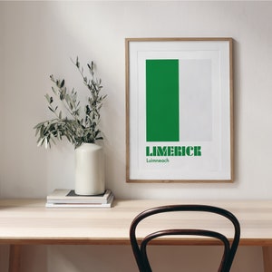Limerick Print, Limerick Poster, Limerick GAA, Limerick Ireland, Gaelic ...