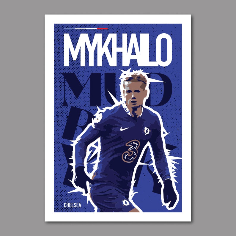 Mykhailo Mudryk Print, Mudryk Poster, Chelsea FC Print, Chelsea FC ...