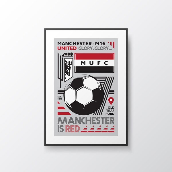 Manchester Digital Art Poster - Etsy