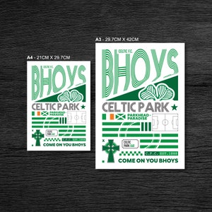 Celtic FC Digital Print - Digital Poster - Celtic FC Wall Art - Celtic ...
