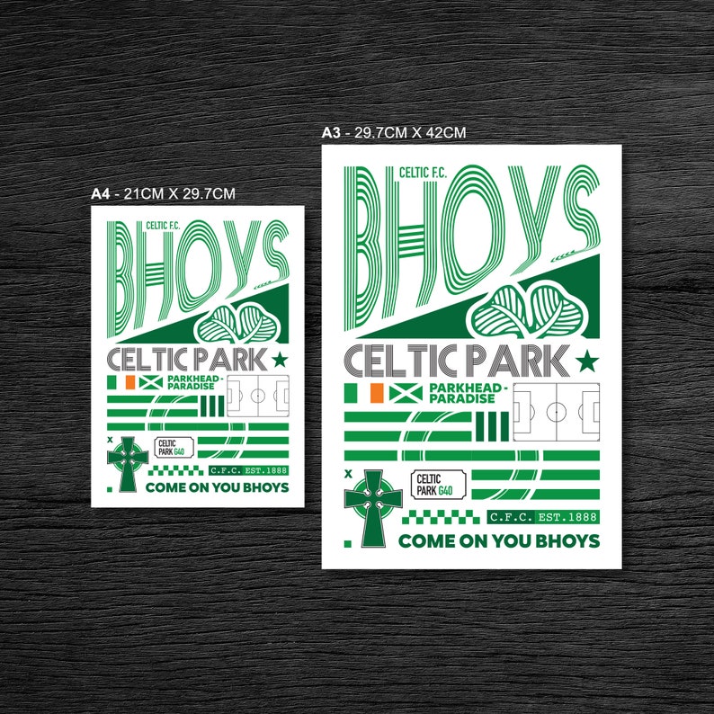 Celtic FC Digital Print - Digital Poster - Celtic FC Wall Art - Celtic ...