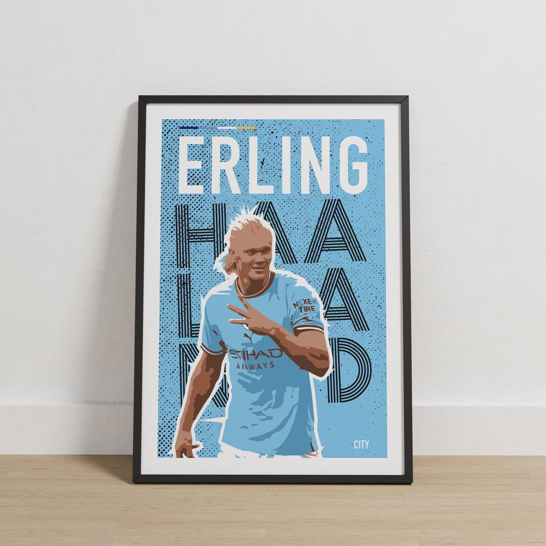 Erling Haaland Print, Haaland Poster, Manchester City Print, Manchester ...