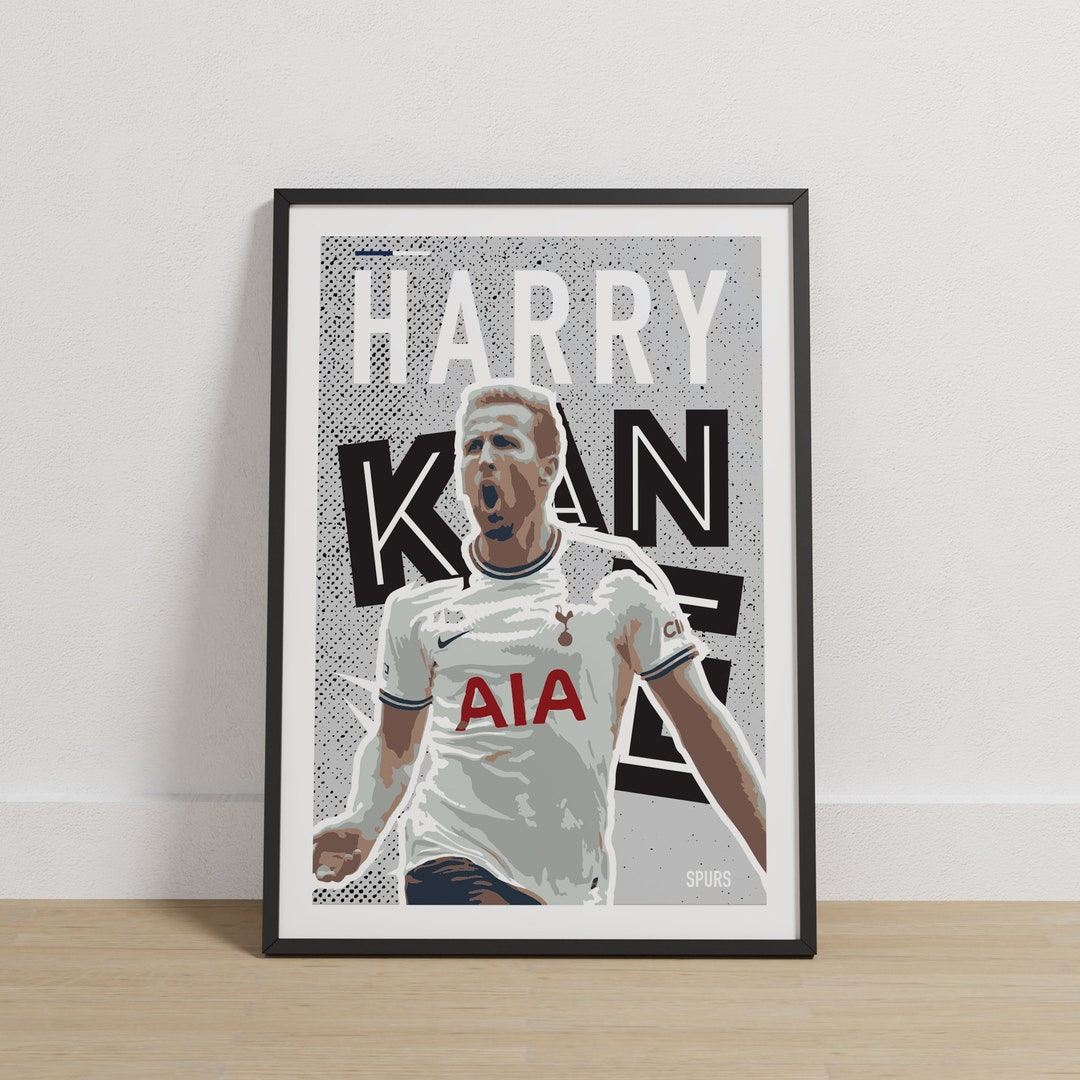Harry Kane Print, Harry Kane Poster, Tottenham Print, Tottenham Poster ...