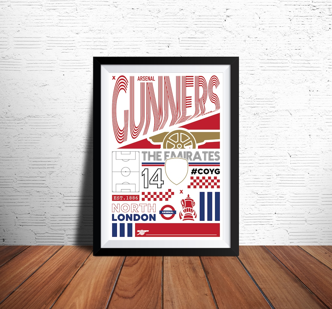 Arsenal FC Digital Print Digital Poster Arsenal FC Wall Art Arsenal FC ...