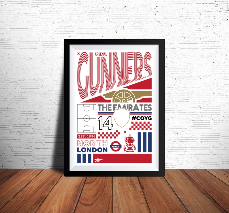 Arsenal FC Digital Print - Digital Poster - Arsenal FC Wall Art ...