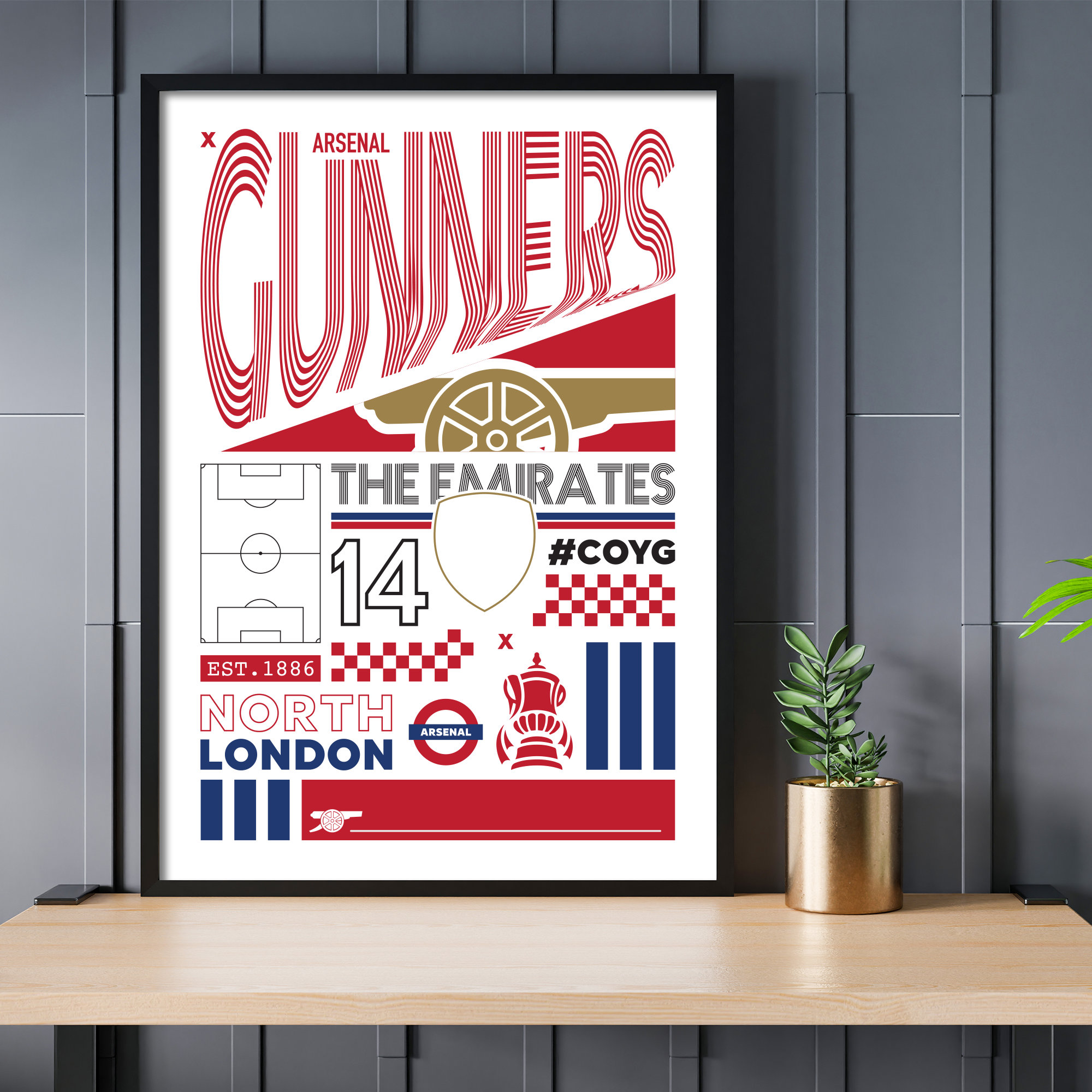 Arsenal FC Digital Print - Digital Poster - Arsenal FC Wall Art ...