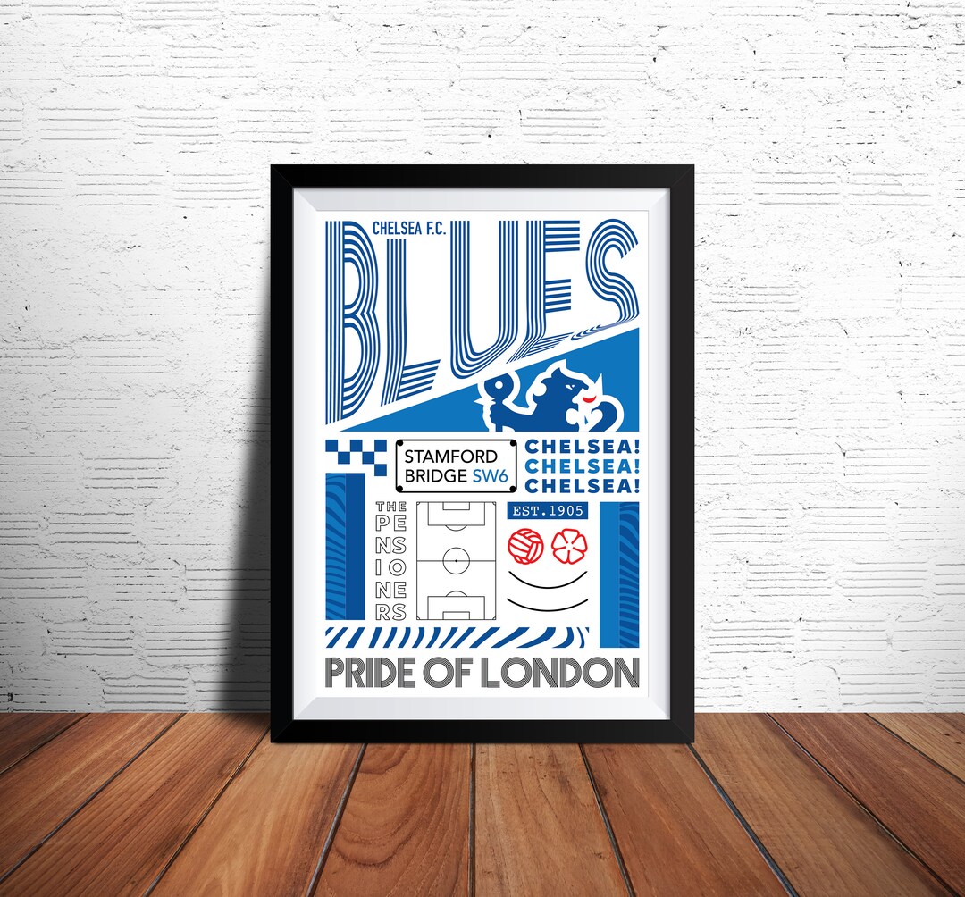 Chelsea FC Digital Print - Digital Poster - Chelsea FC Wall Art ...