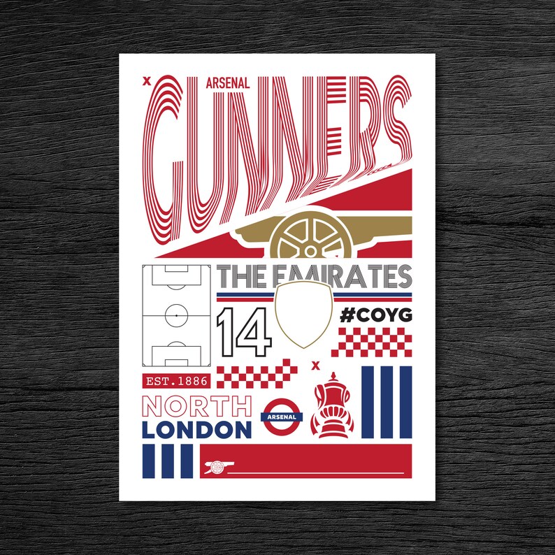 Arsenal FC Digital Print - Digital Poster - Arsenal FC Wall Art ...
