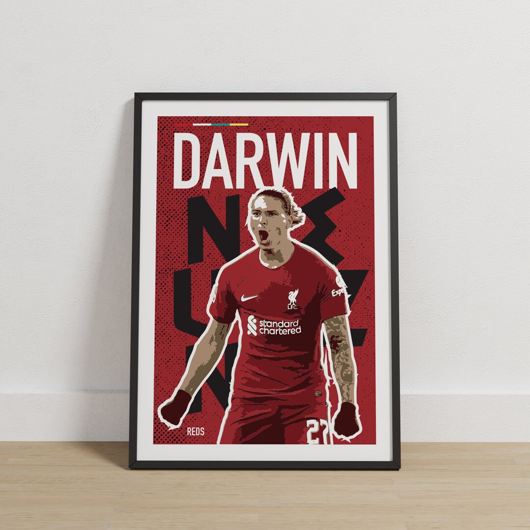 Darwin Nunez Print, Darwin Nunez Poster, Liverpool FC Print, Liverpool ...