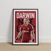 Darwin Nunez Print, Darwin Nunez Poster, Liverpool FC Print, Liverpool ...