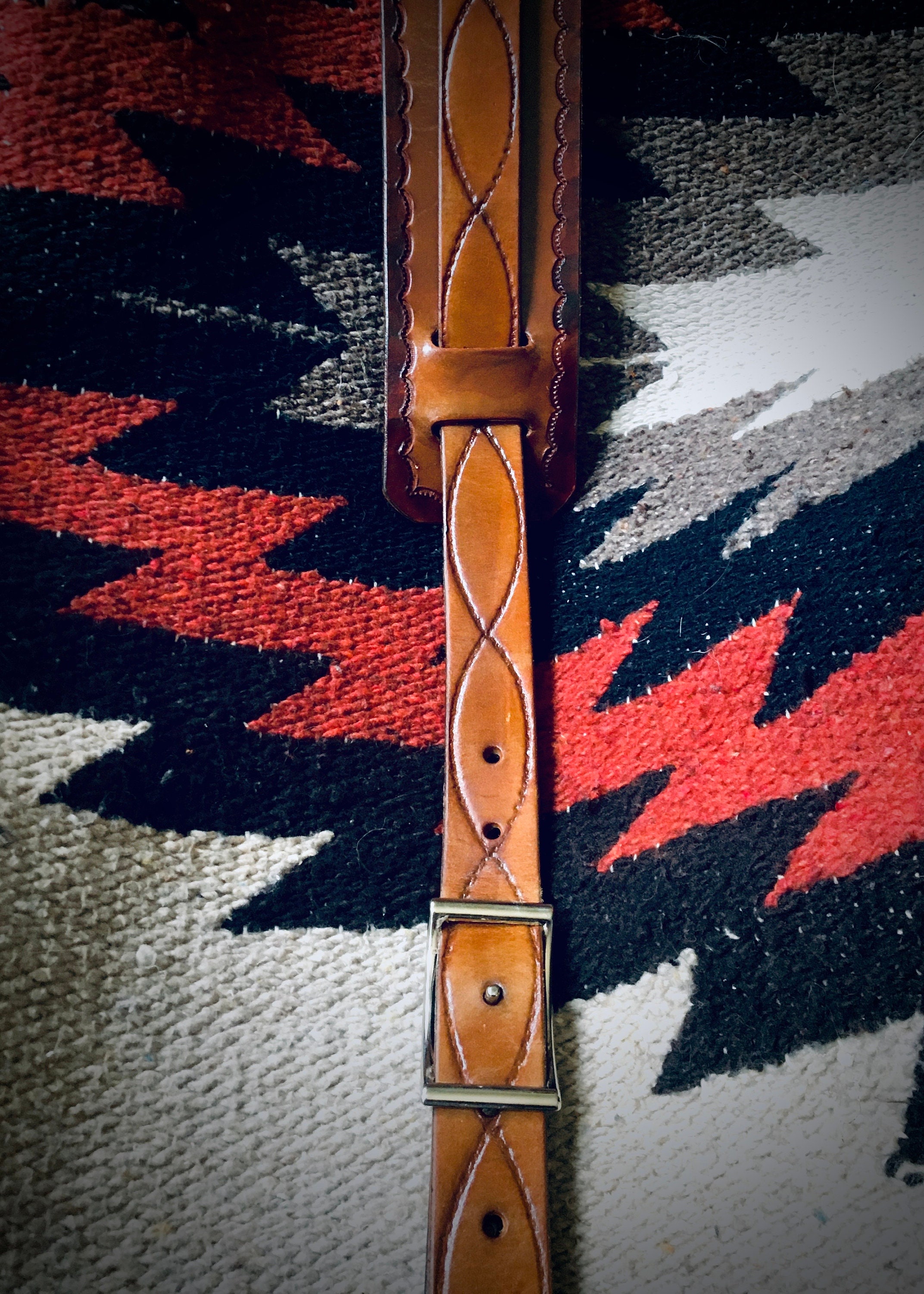 Vintage Style "rodeo" Leather Guitar Strap - Brown 2-tone - Etsy