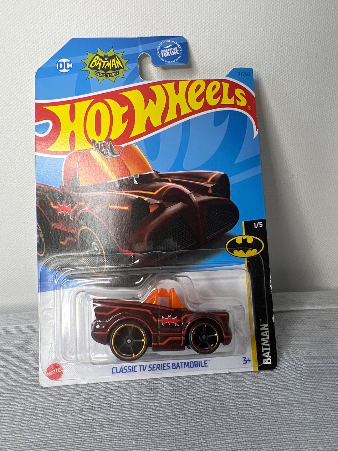 Hot Wheels Batman Classic TV Series Batmobile 1/5 BURGUNDY - Etsy