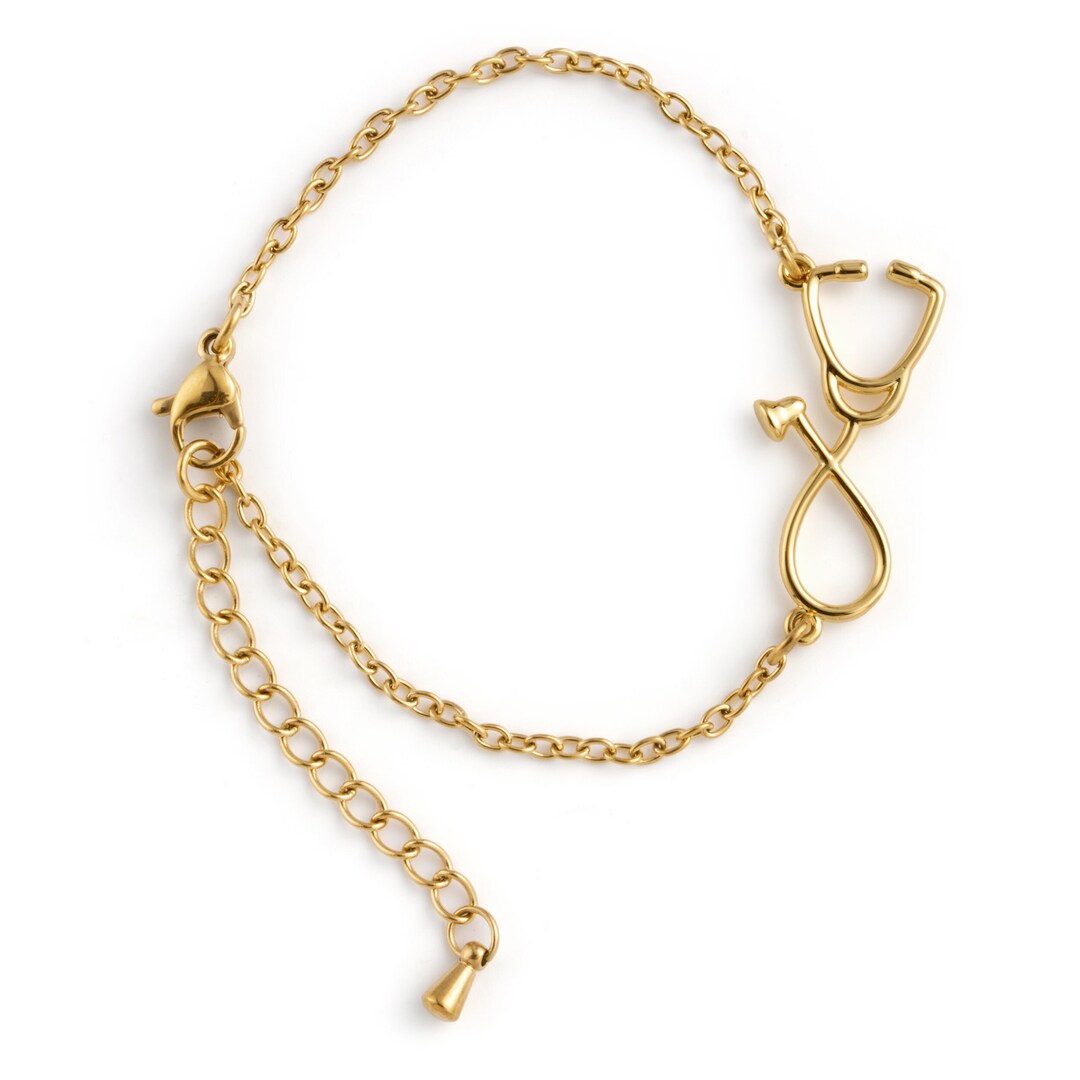 Unique Stethoscope 18k Gold Adjustable Bracelet| Nurse Gift | Doctor ...
