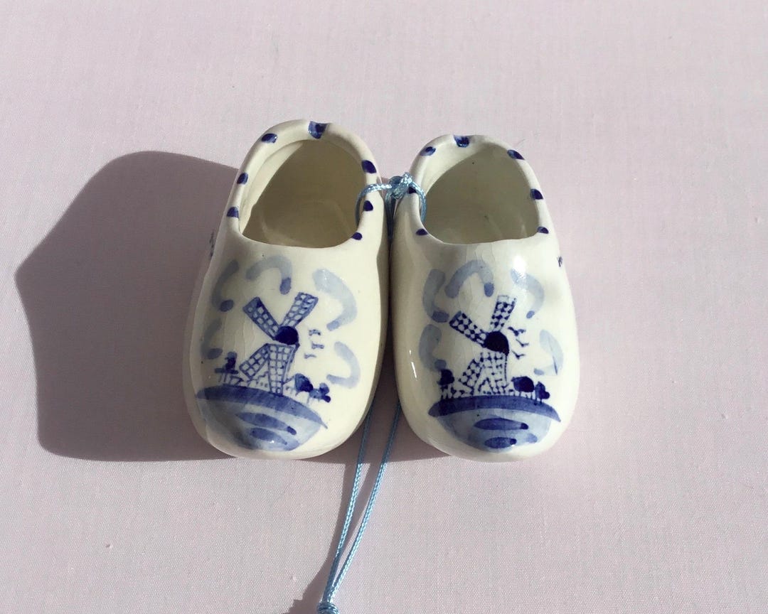 Small Delft Blue Ornamental Clogs - Etsy