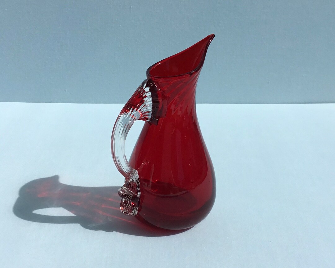 Whitefriars Small Ruby Red Jug - Etsy Australia