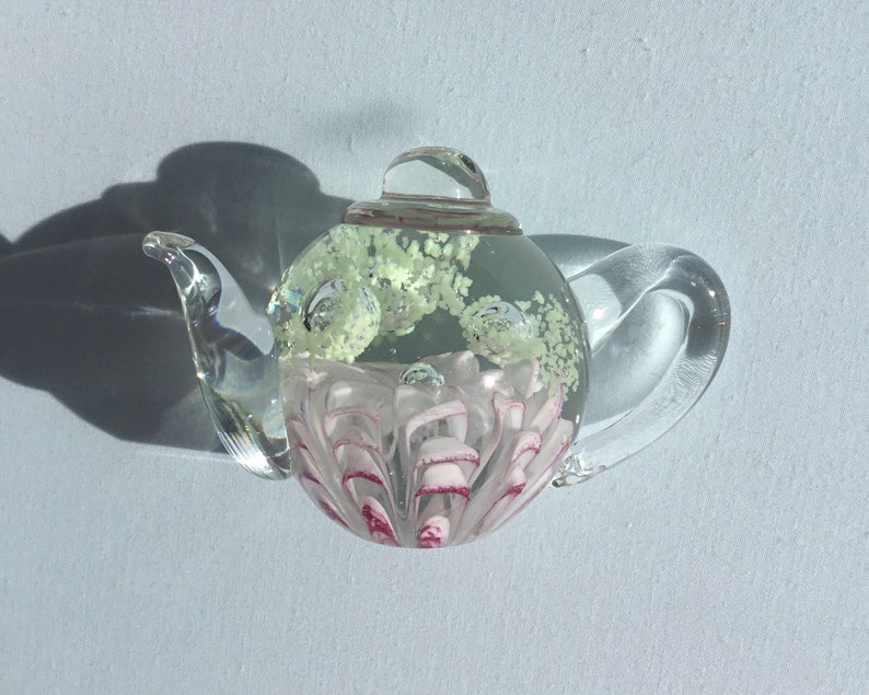 Art Glass Teapot Paperweight - Etsy
