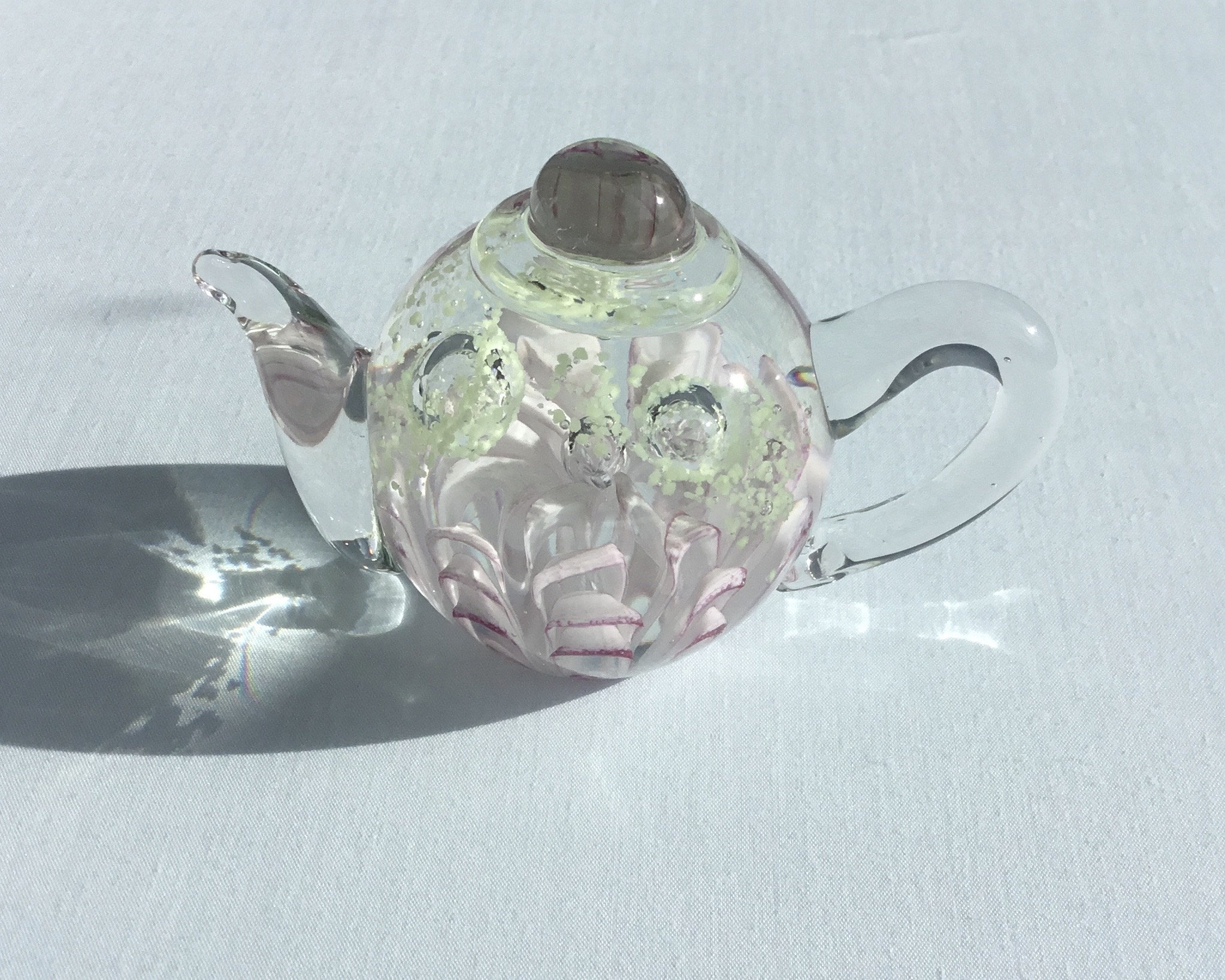 Art Glass Teapot Paperweight - Etsy