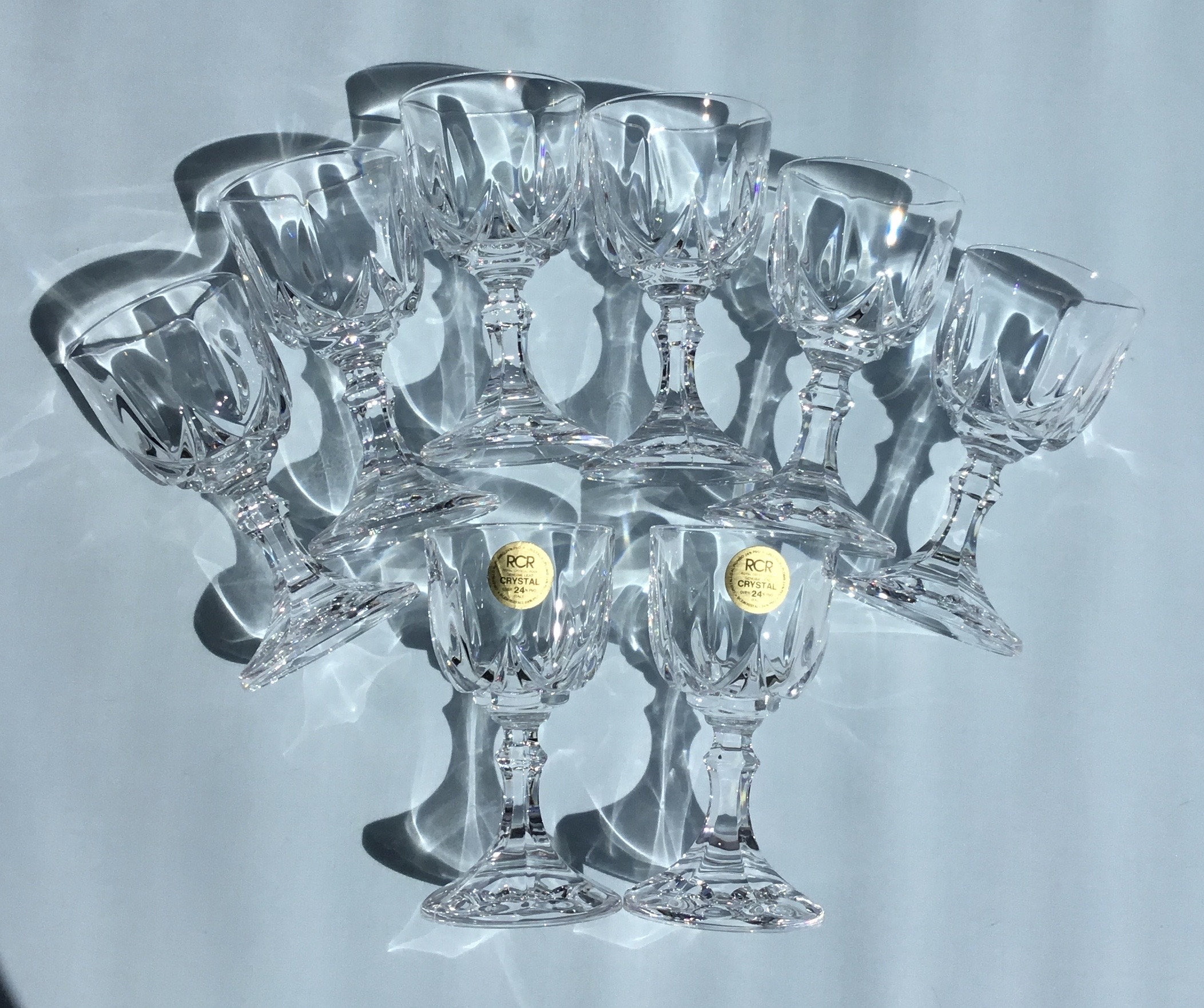 Italian Crystal RCR Ambassador Liqueur Glasses Set of 8 - Etsy