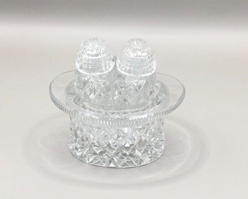 Vintage Novelty Cut Glass Top Hat Cruet Set - Etsy Australia