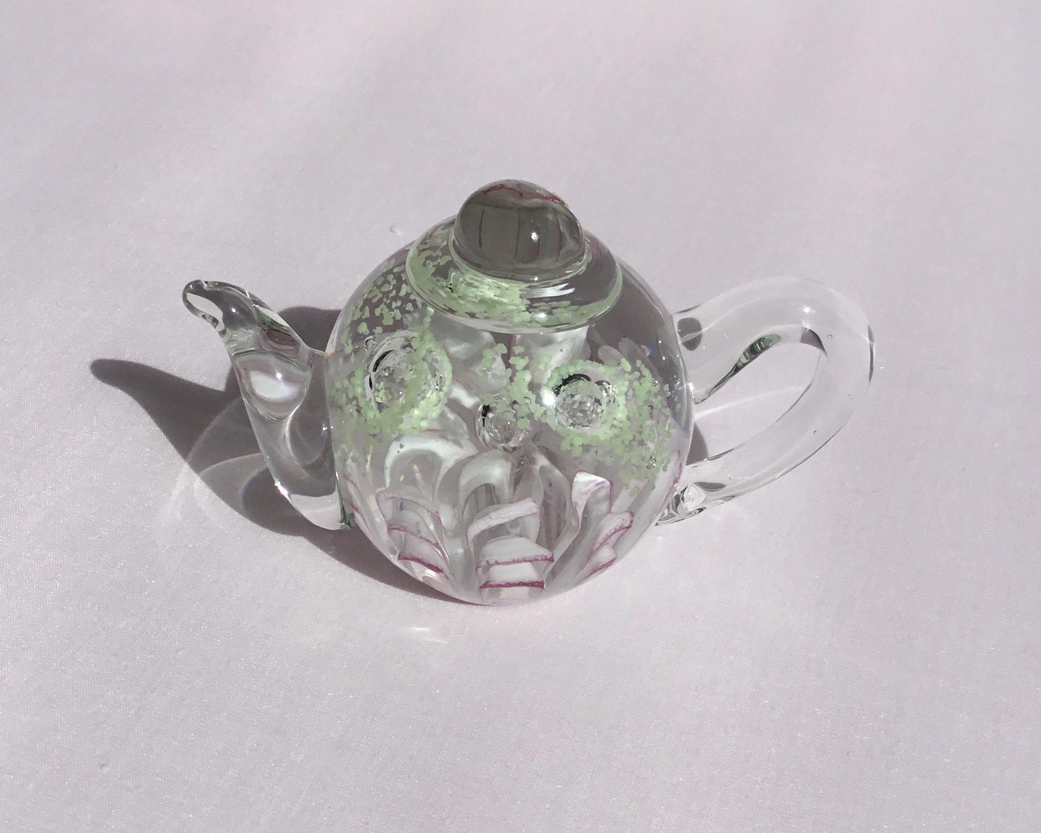 Art Glass Teapot Paperweight - Etsy