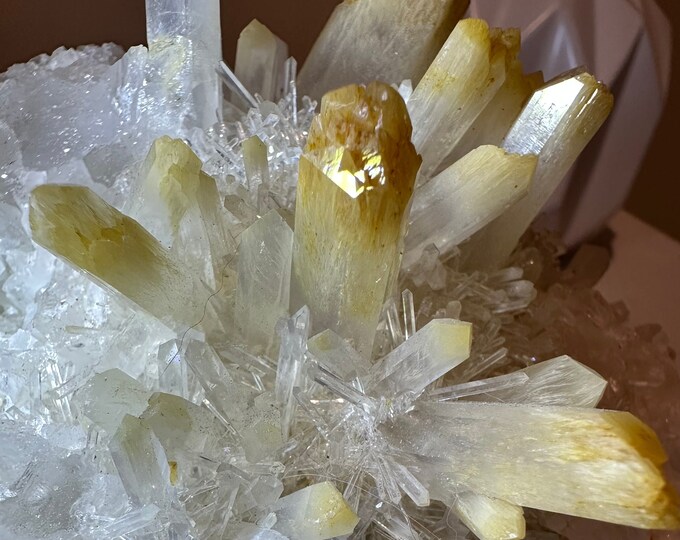 921g Rare Mango Quartz Cluster/halloysite Included Quartz With Perfect ...