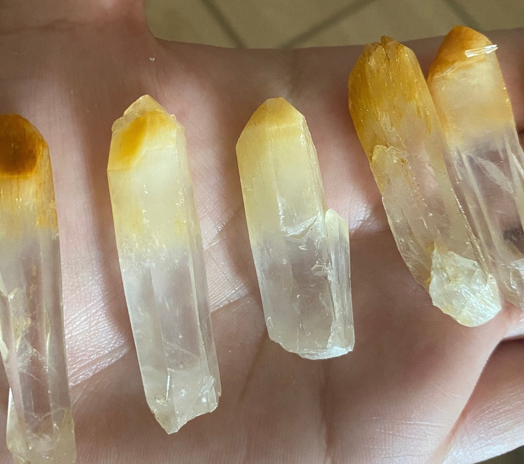 Super High Quality Mango Quartz Points/ Medium Mango Points/ Deep Color ...