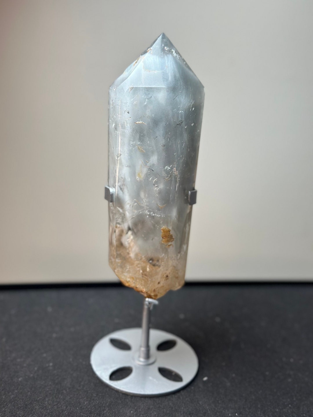 Rare Moody Blue Amphibole and Lodalite Statement Freeform on Stand - Etsy