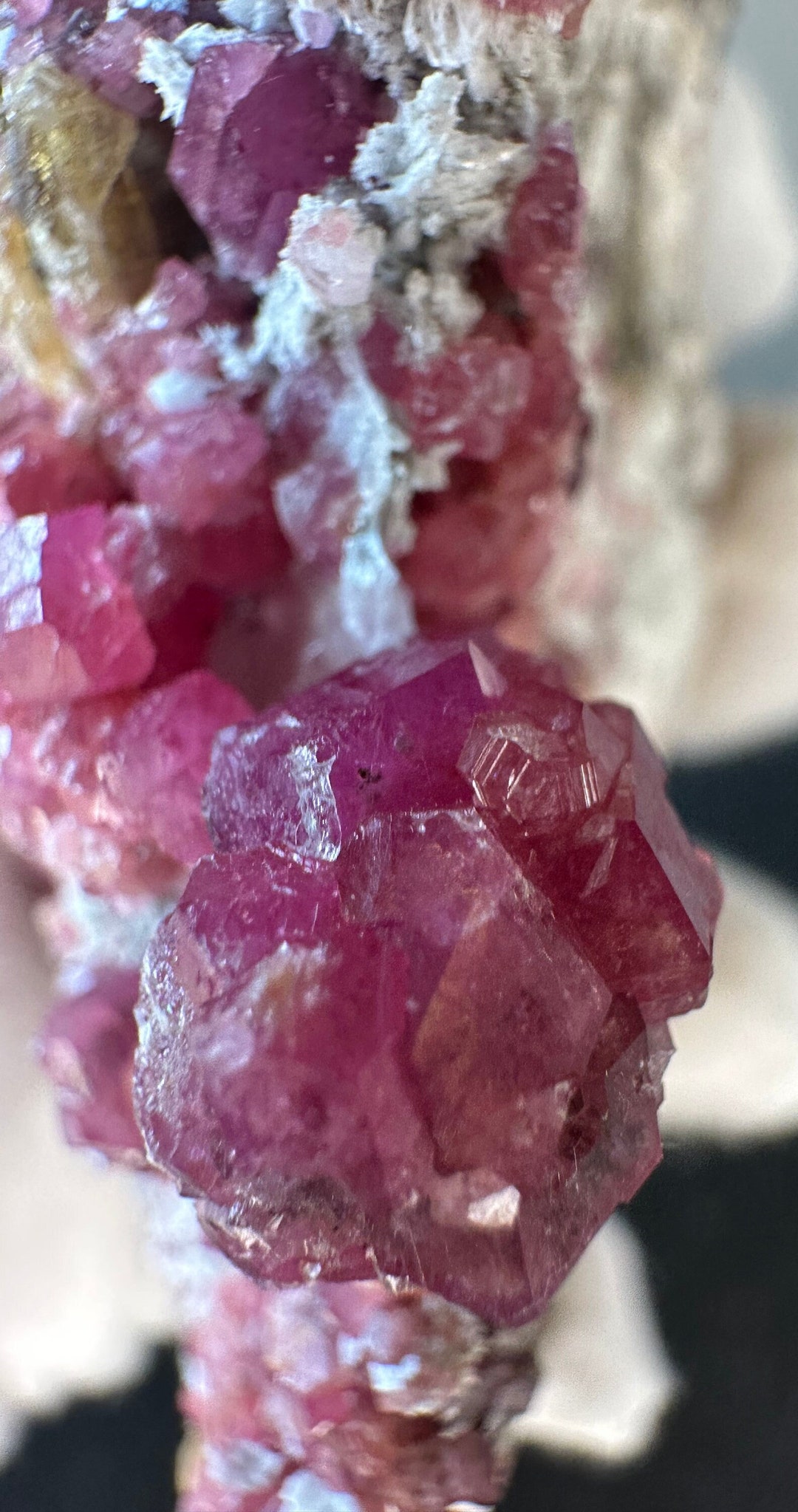 Extra High Grade Raspberry Grossular Garnet Specimen With Vesuvianite ...