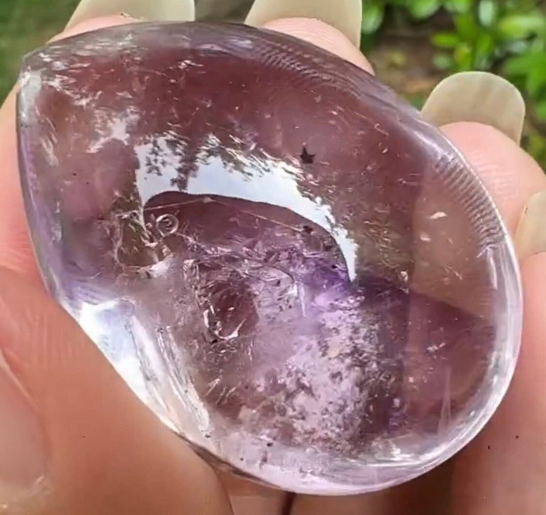 Large Amethyst Enhydro/ Water Clear Amethyst Enhydro Crystal - Etsy