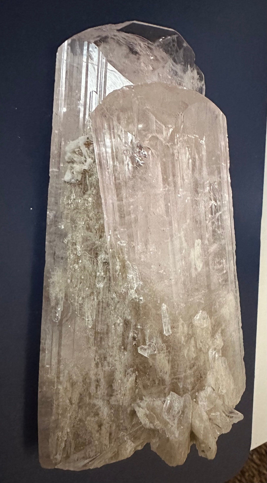 350gr. High Gem Grade Pink Twin Danburite Crystal/ Rare Deep Pink ...