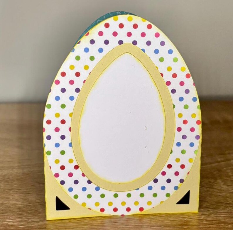 Easter Egg Pop up Card With Glittery Floral Wreath, Handmade Easter ...