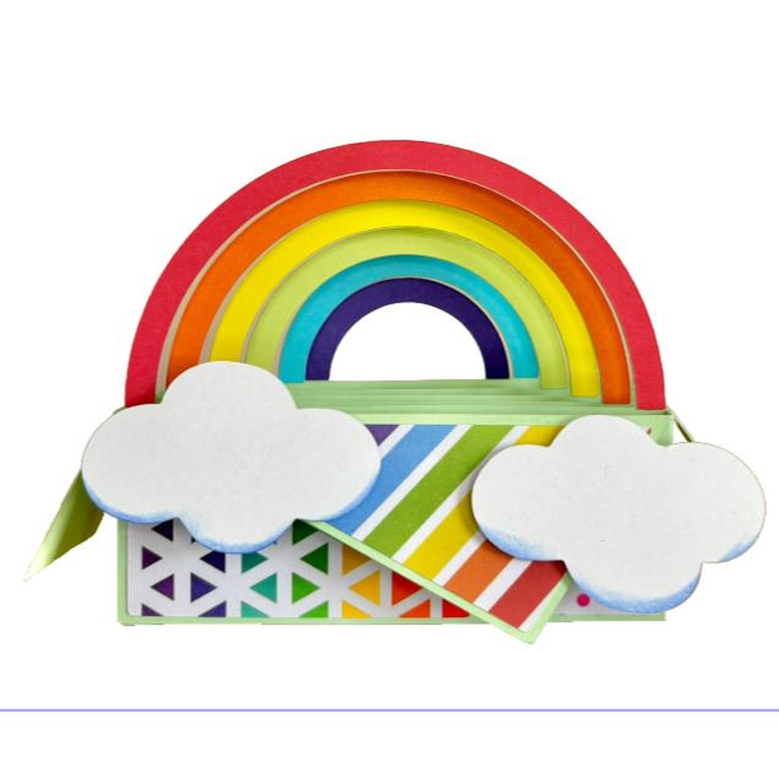 Rainbow POPUP Box Greetings Card, Vibrant Spectrum Surprise Card ...