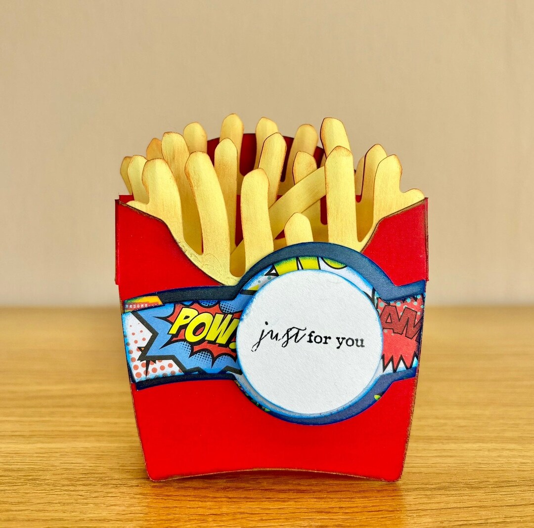 Fries Birthday POP UP Greetings Card, Takeaway Chips Card, French Fries ...