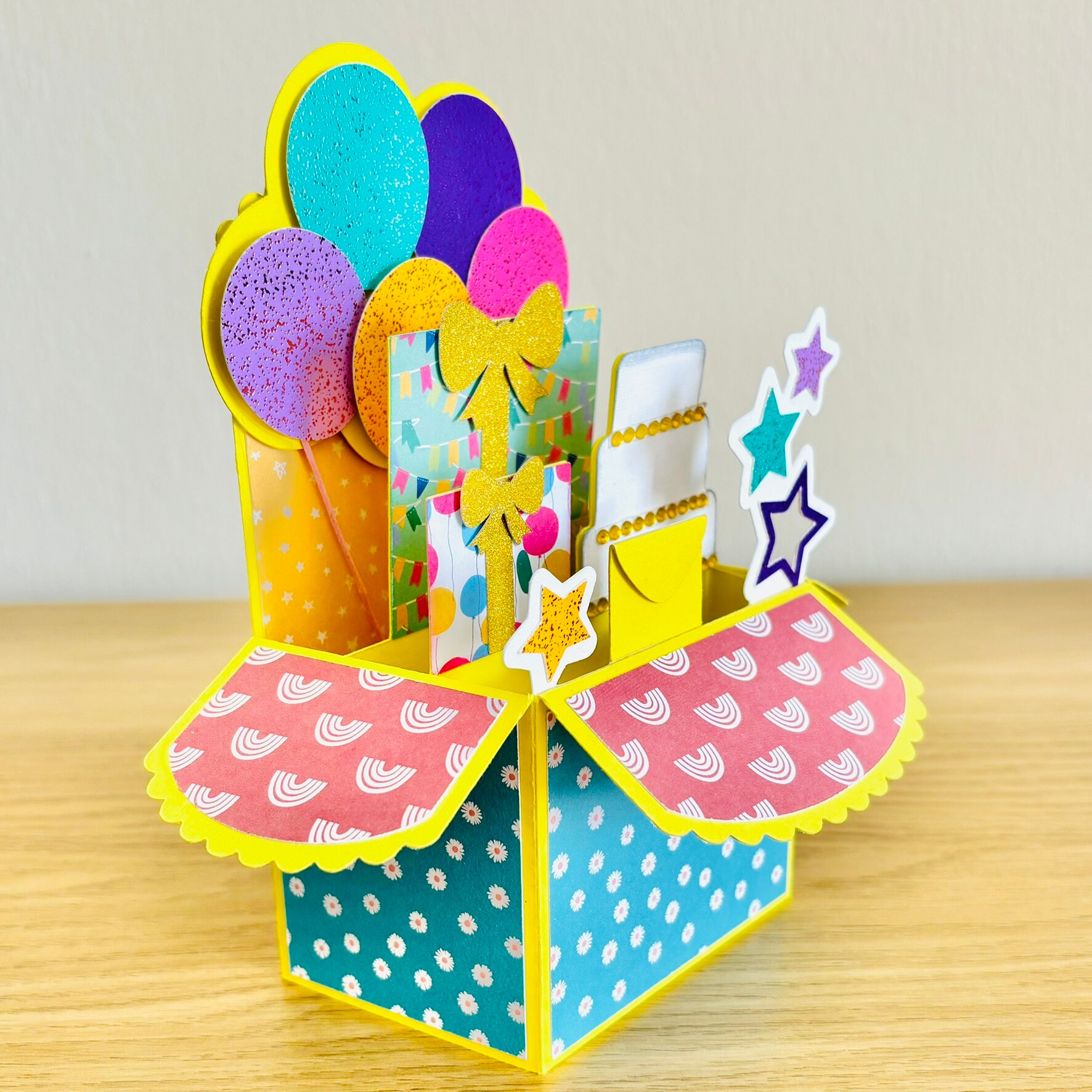 Colorful 3D Pop-up Invitation Card, Perfect for Kids' Birthdays and ...