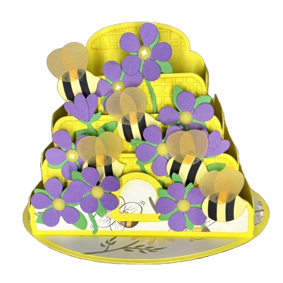 Vibrant Bee Hive Themed 3D Pop up Card, Fun Greeting for Birthdays ...