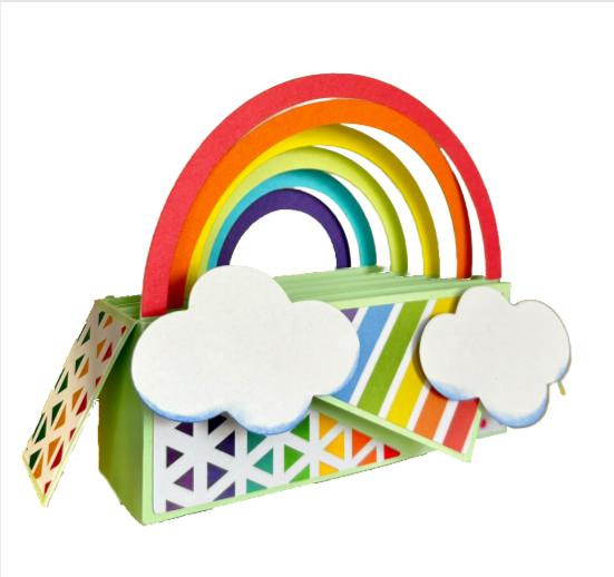 Rainbow POPUP Box Greetings Card, Vibrant Spectrum Surprise Card ...