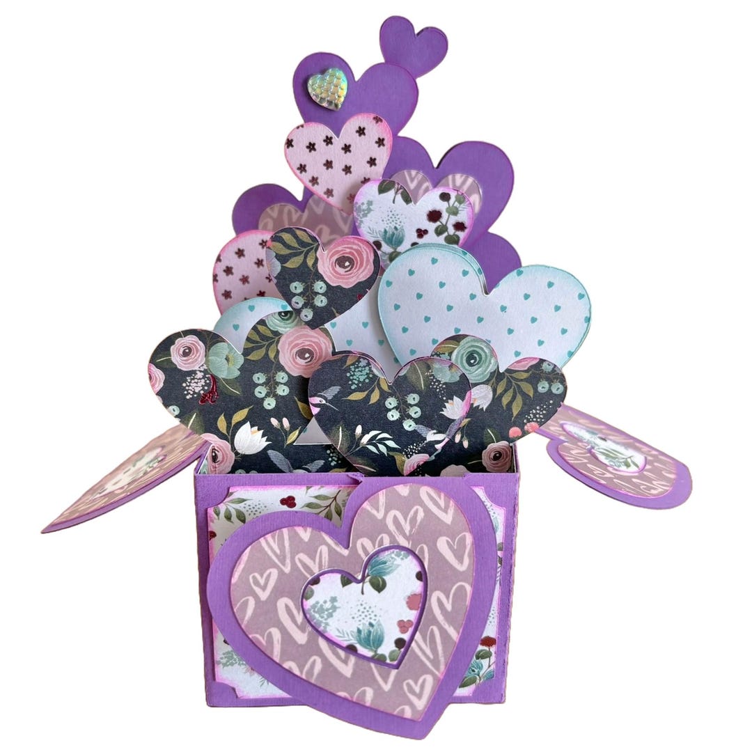 Handmade Heart Pop-up Birthday Card, Unique Greeting With Love ...