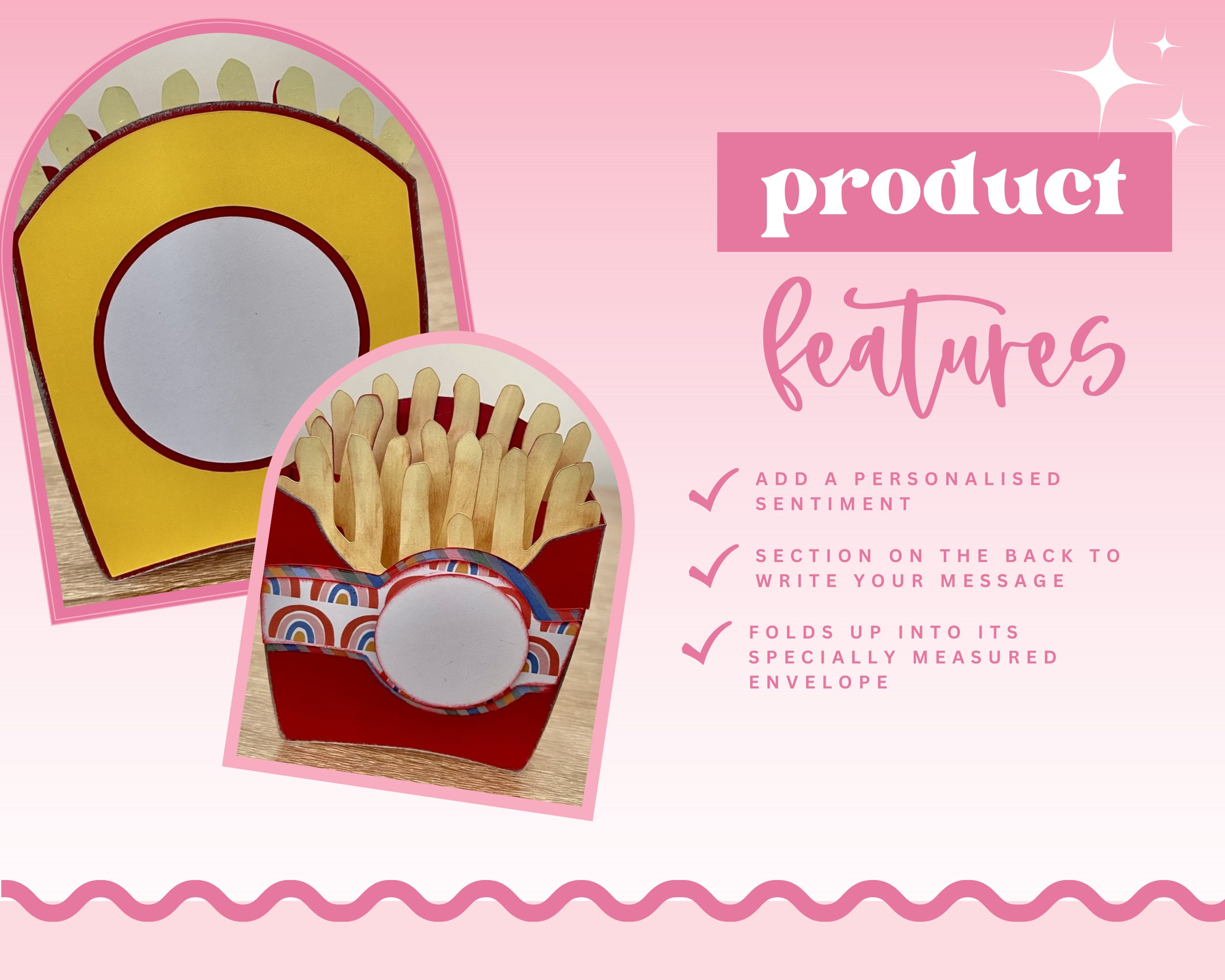 Chips POP UP Greetings Card Fries Card Potato Chips Greeting - Etsy