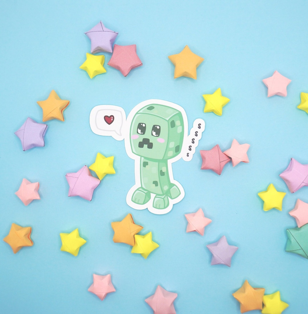 Minecraft Creeper Cute Sticker - Etsy