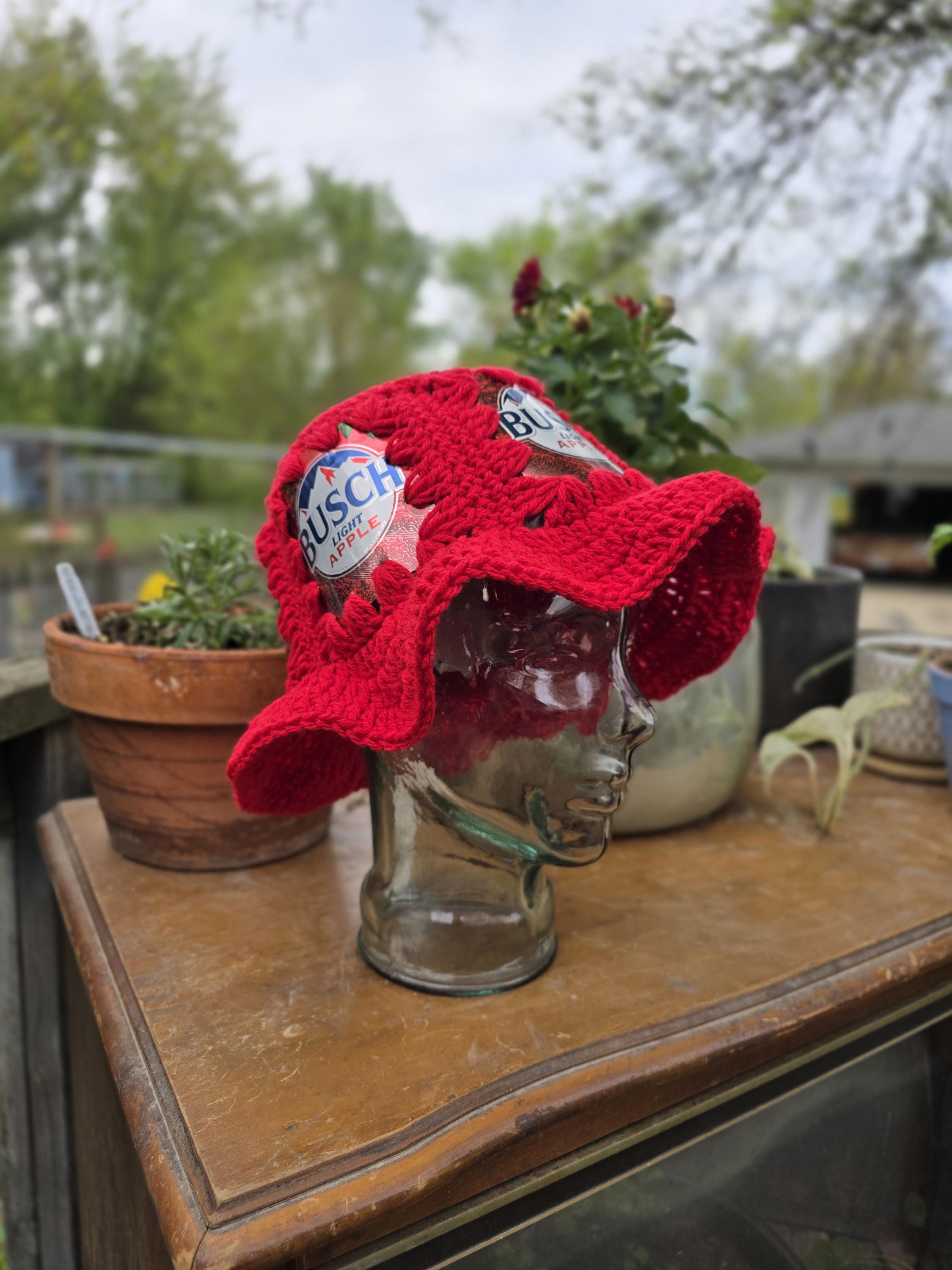 Crocheted Busch Apple Beer Bucket Hat - Etsy