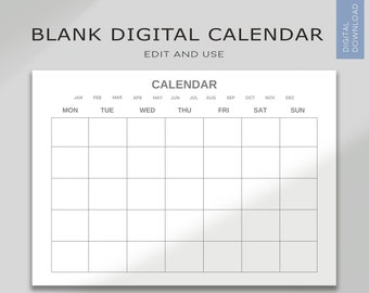 2023 Monthly Calendar Landscape Minimalist Printable - Etsy