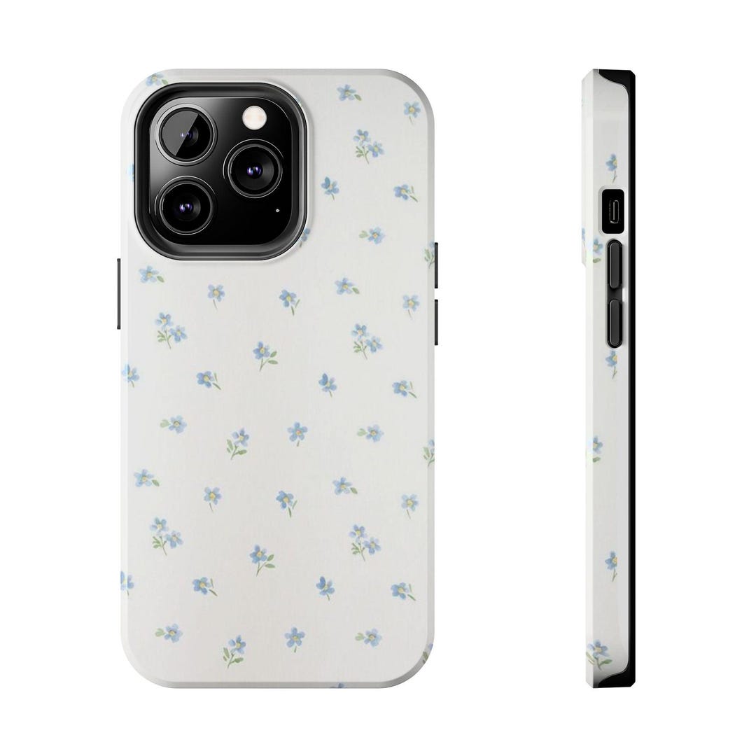 Light Blue Flower Phone Case - Etsy